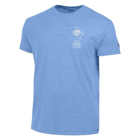 Mens Texas Rangers Champion Light Blue Vintage 3 Hit Tri Blend T Shirt