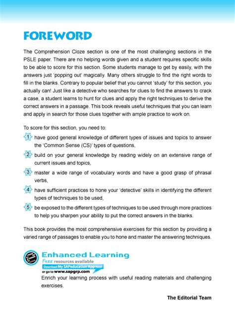 conquer comprehension cloze techniques book 6