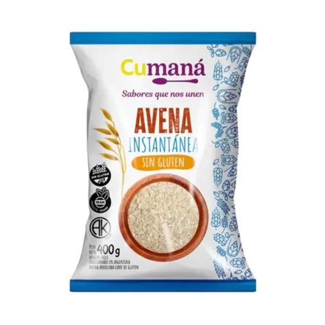 Avena Instantánea Sin Gluten Cumaná 400gr Cajú Almacen Natural