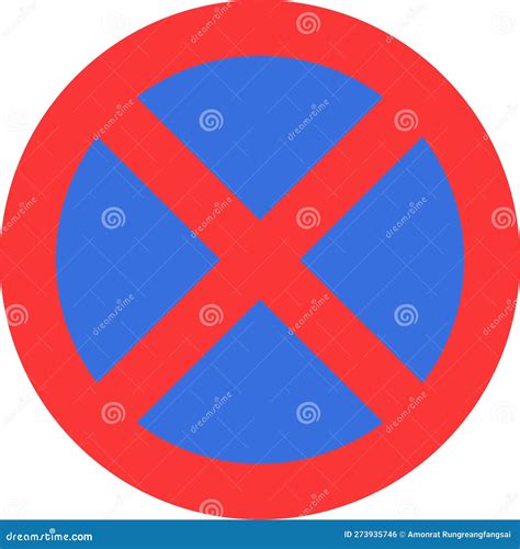 No Entry Or Stopping Sign Vector Illustration