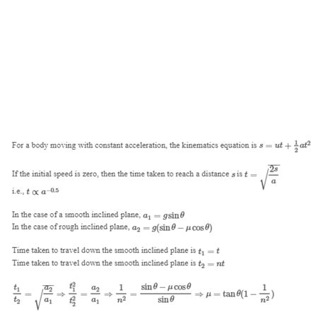 an object is placed on the surface of a smooth inclined plane of