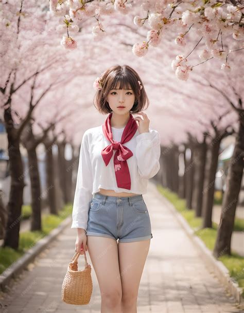 Premium Photo Portrait Of Beatifull Japanese Girl With Cute Dress