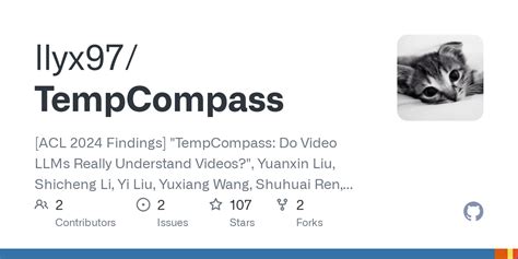 Github Llyx97tempcompass Acl 2024 Findings Tempcompass Do Video
