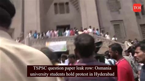 Telangana Tspsc Question Paper Leak Row Osmania University Students
