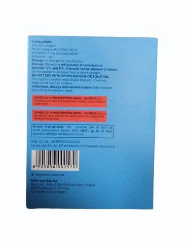 100 Iu Ml Basalog Refil Insulin Glargine Injection At ₹ 488 Piece इंसुलिन इंजेक्शन In