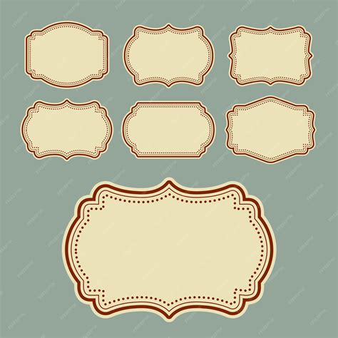 Premium Vector Blank Stickers And Label Frames Set Isolated On