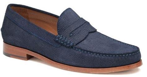 Johnston And Murphy Baldwin Penny Loafer In Blue For Men Lyst