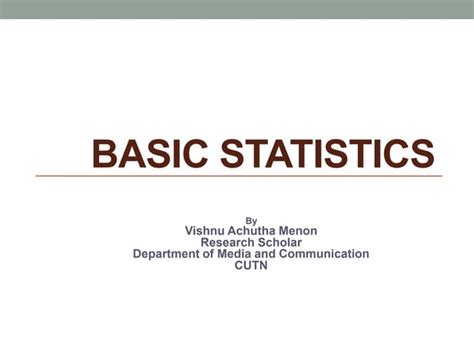 basic statistics cut ppsx