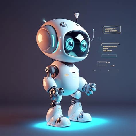 Premium Ai Image Robot Beside Data Screen Concept Of Chatbot With Ai