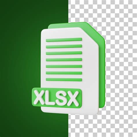 Premium Psd Excel Document File Format 3d Illustration