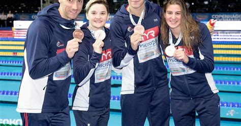 Natation Le Relais En Bronze Bonnet S Offre Un Record Sur 100 M L Express
