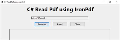 How To Read A Pdf File In C By Ironpdf Dev Community