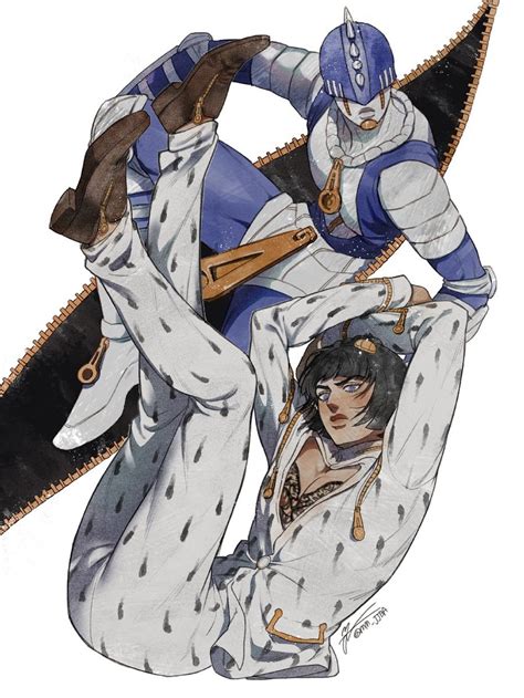 Bruno Bucciarati And Sticky Fingers Jojo No Kimyou Na Bouken And More Drawn By Mm Jjba