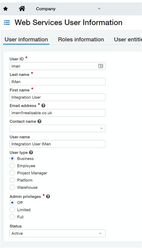 Intacct Setup Sage Intacct Connector Realisable