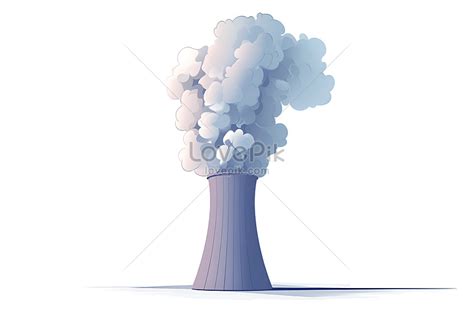 연기가 자욱한 만화 굴뚝 일러스트 무료 다운로드 Lovepik