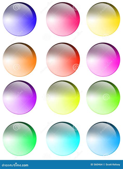 Glass Buttons Stock Illustration Illustration Of Glassy 560464