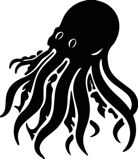 Cuttlefish Black Silhouette 38100577 Vector Art At Vecteezy