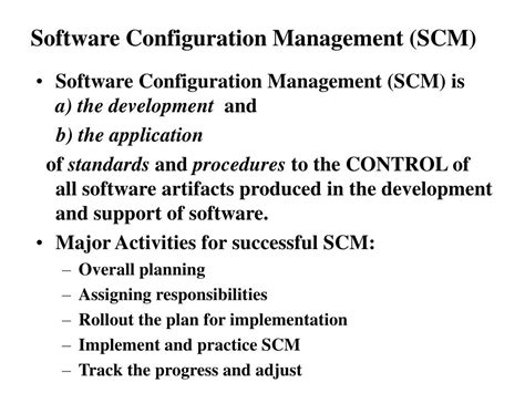 Ppt Software Configuration Management Scm Powerpoint Presentation