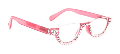 Half Moon Bling Woman Reading Glasses W Rose Ab Aurora Borealis