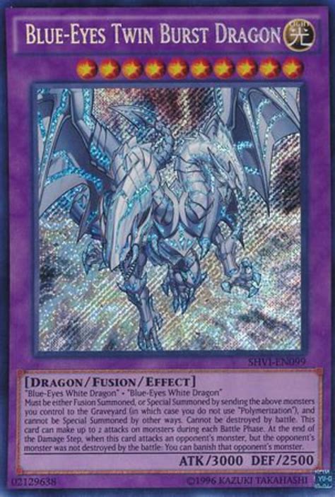 Blue Eyes Twin Burst Dragon Shvi En099 Secret Rare Etsy