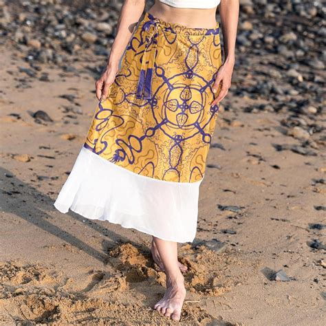 Womens Long Sarong Beach Wrap Skirt Cover Up Chiffon Swimsuit Abstract