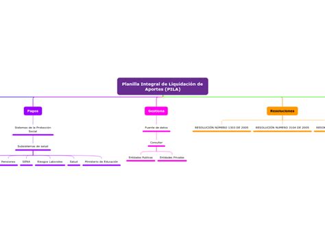 Planilla Integral De Liquidación De Aporte Mind Map