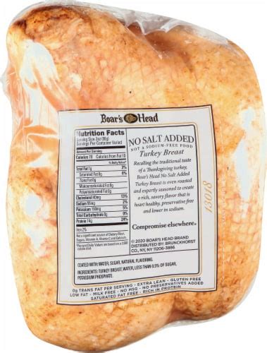 Boars Head No Salt Added Turkey Breast 1 Lb King Soopers