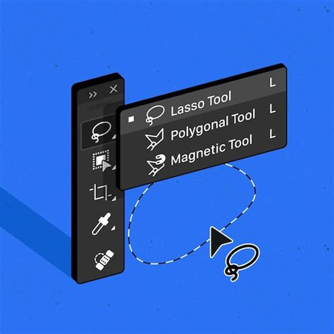 Tools Panel Lasso Polygonal Magnetic Tool Vector Illustration Premium