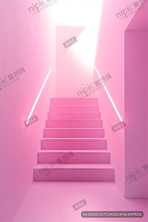 Ai创作图霓虹灯台阶 粉色奇幻楼梯 简约秀场 粉色楼梯 粉色阶梯 粉红色的楼梯 粉色过道 粉色的展示台 粉红色楼梯 发光的台阶 粉红色的梦幻长走廊 粉色舞台场景 建筑感粉紫色背景 粉色系舞台