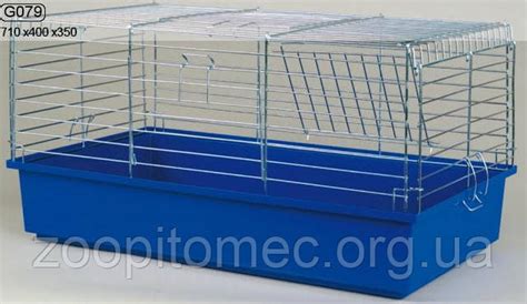 Клетка для кроликов RABBIT 80 INTER ZOO (ИнтерЗоо) хром, 78*48*37,5 см ...