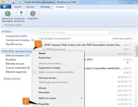 Assistance Nordnet WINDOWS LIVE MAIL AJOUTER UN COMPTE DE MESSAGERIE