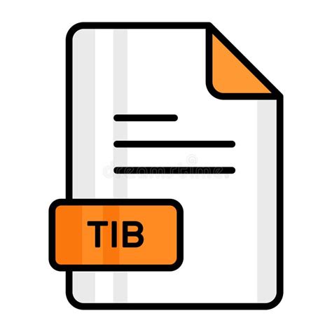 An Amazing Vector Icon Of Tib File Editable Design Stock Vector