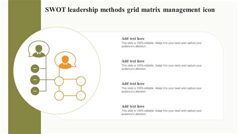 SWOT Leadership Methods Grid Matrix Management Icon Icons PDF