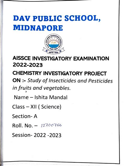 Chemistry Project Xii Pdf Pesticide Ddt