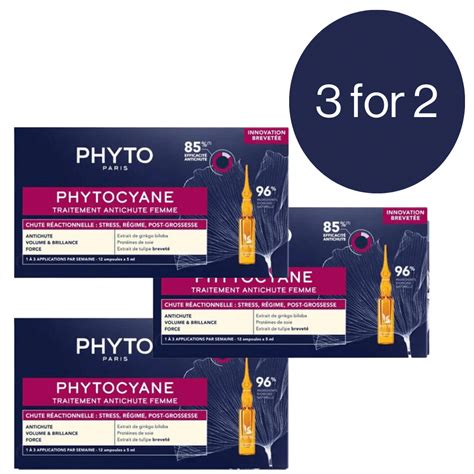 3 Months Supply Phytocyane Anti Hair Loss Reactional Treatment Women