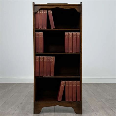 Antique 20th Century Small Open Bookcase In Oak In Antique Bookcases