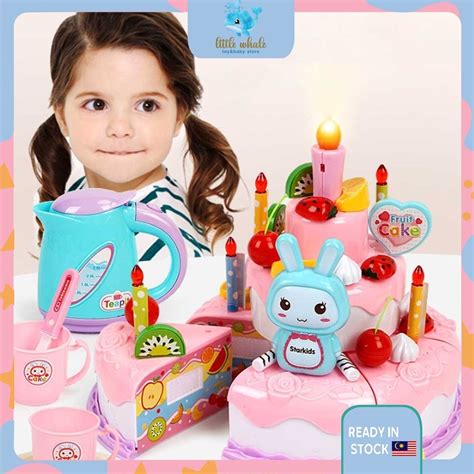 🐳blow Out Birthday Cake Toy With Light And Music Simulation Three Layer