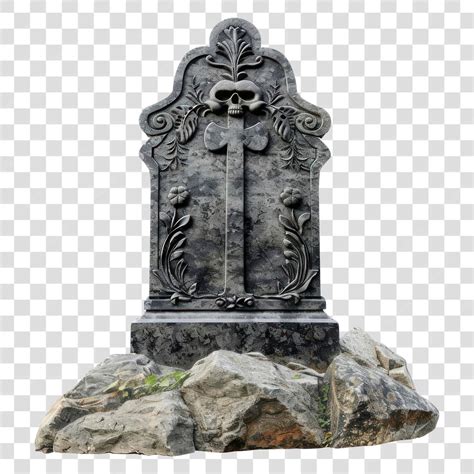 Png Headstone Gravestone Tombstone Symbol Premium Ai Generated Psd