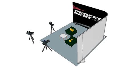 Fabric System Backdrop Frame With Graphics And Camera 2 Merk Display