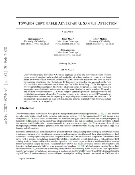 pdf towards certifiable adversarial sample detection