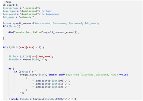 Cara Import File Cvs Ke My Sql Menggunakan Php Kursus Website Terbaik