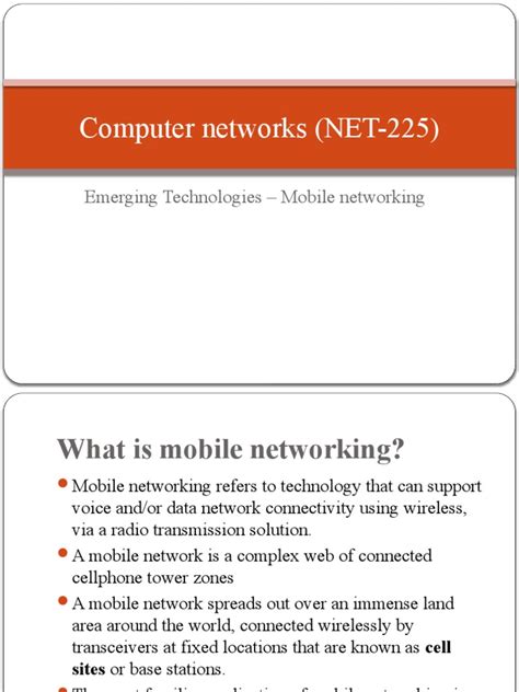 Mobile Networking Pdf Computer Network Gsm