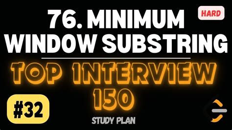Leetcode 76 Minimum Window Substring Hard Java Solution Youtube