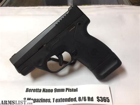 Armslist For Sale New Beretta Nano 9mm Pistol 2 Magazines 1