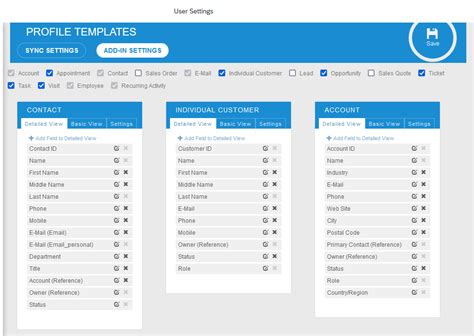 Customizing SSI Add In Settings SAP Cloud For Customer Server Side Integration SSI