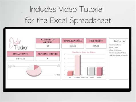 Order Tracker Google Sheets Order Tracker Excel Order Etsy