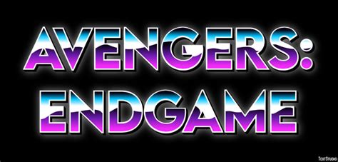 Avengers Endgame Text Effect And Logo Design Movie