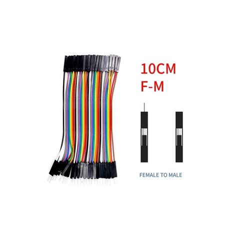 40 Jumper Wires 10cm M F Flat Cable