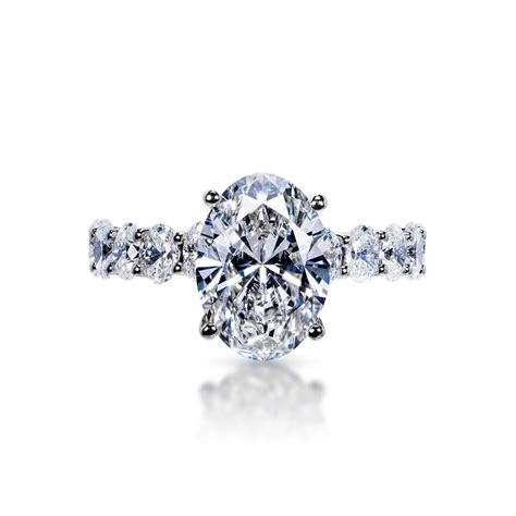 5 Carat Oval Cut Diamond Engagement Ring Gia Certified E Vs1 For Sale