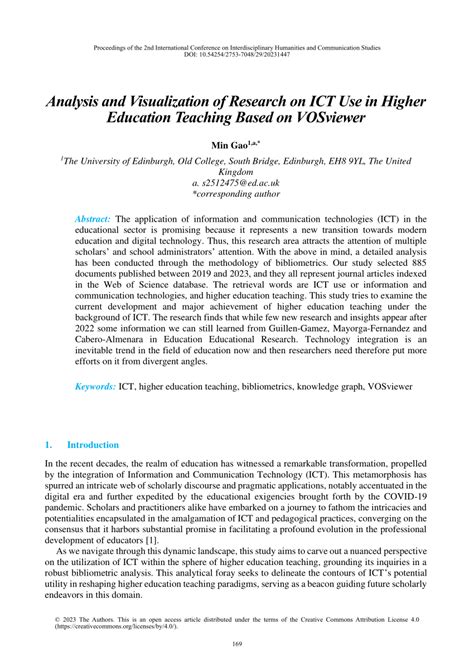 Pdf Analysis And Visualization Of Research On Ict Use In Higher